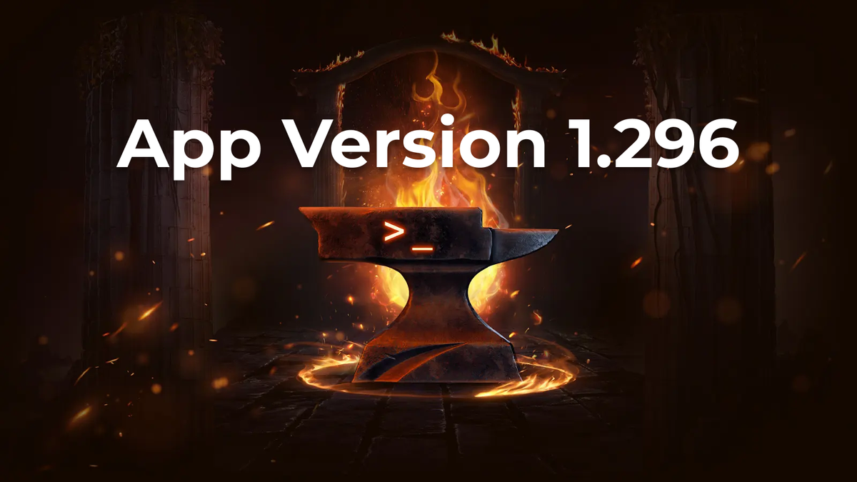App Release Notes - 1.296